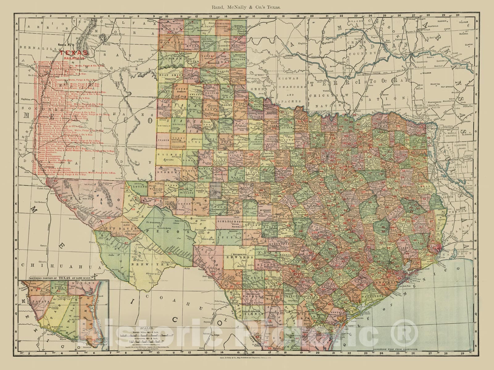 Historic Map - Pocket Map, Texas 1902 - Vintage Wall Art – Historic ...