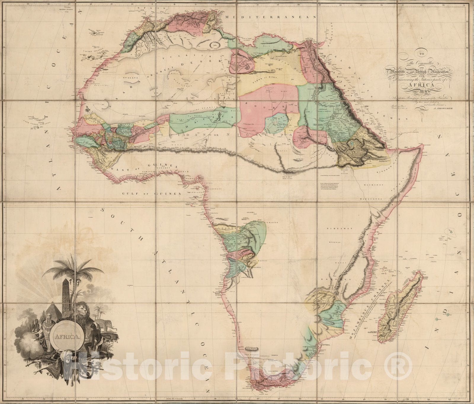 Historic Map : Case Map, Africa 1802 - Vintage Wall Art – Historic Pictoric
