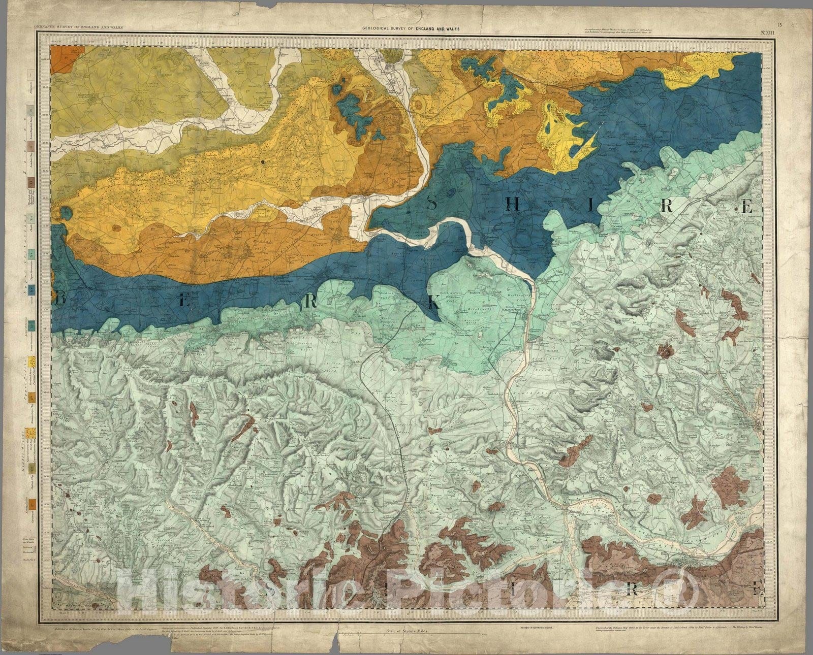 Historic Map : Geologic Atlas Map, 13. Oxford. 1891 - Vintage Wall Art ...