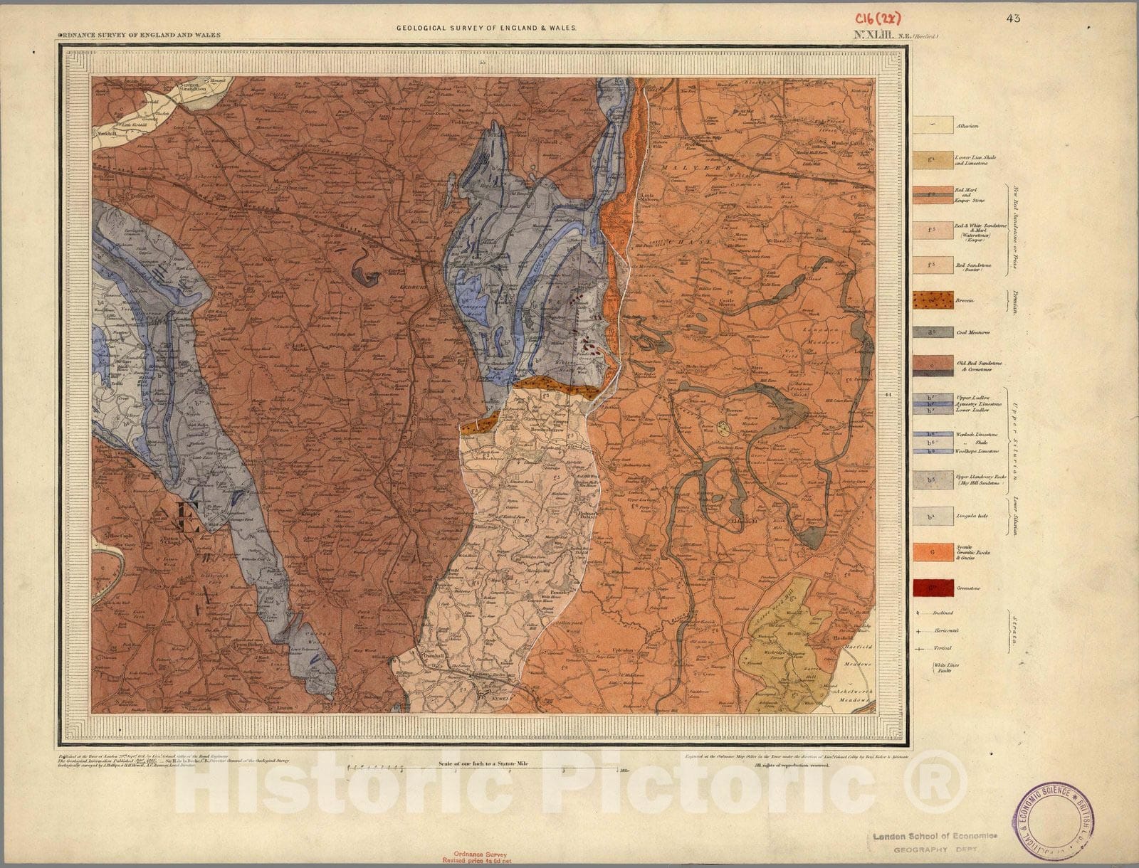 Historic Map : Geologic Atlas Map, 43. Little Malvern, Hereford, NE Qu ...