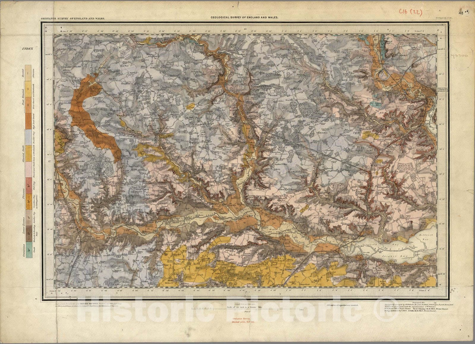 Historic Map : Geologic Atlas Map, 48. Manningtree, Colchester, NW Qua ...