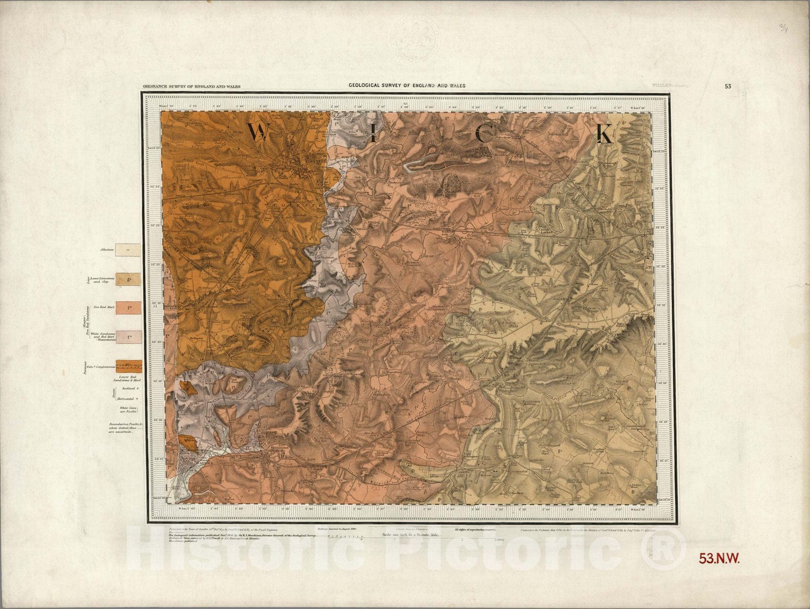 Historic Map : Geologic Atlas Map, 53. Coventry, Daventry (Daventree ...