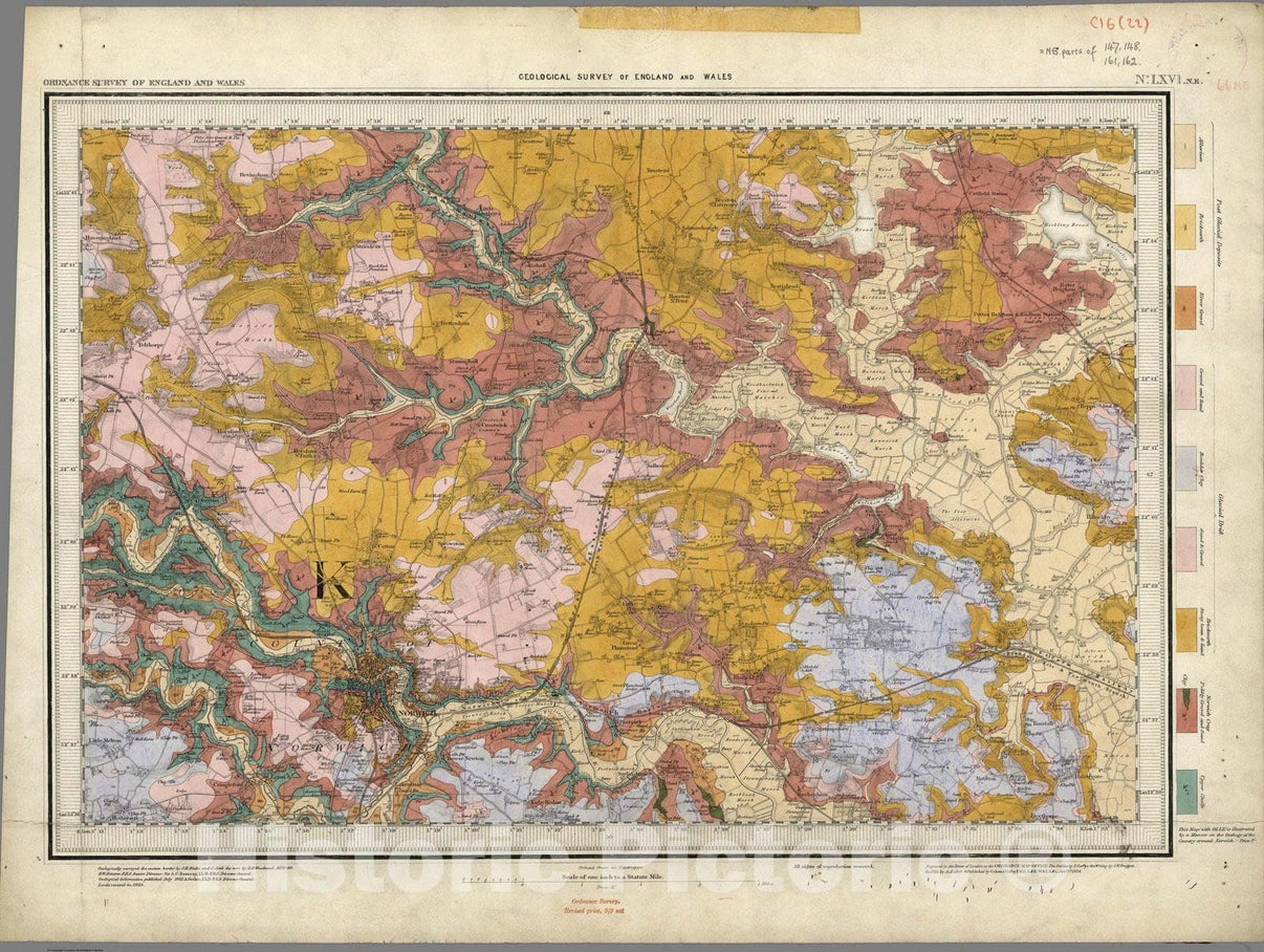 Historic Map : Geologic Atlas Map, 66. Norwich, NE Quad. 1885 - Vintag ...