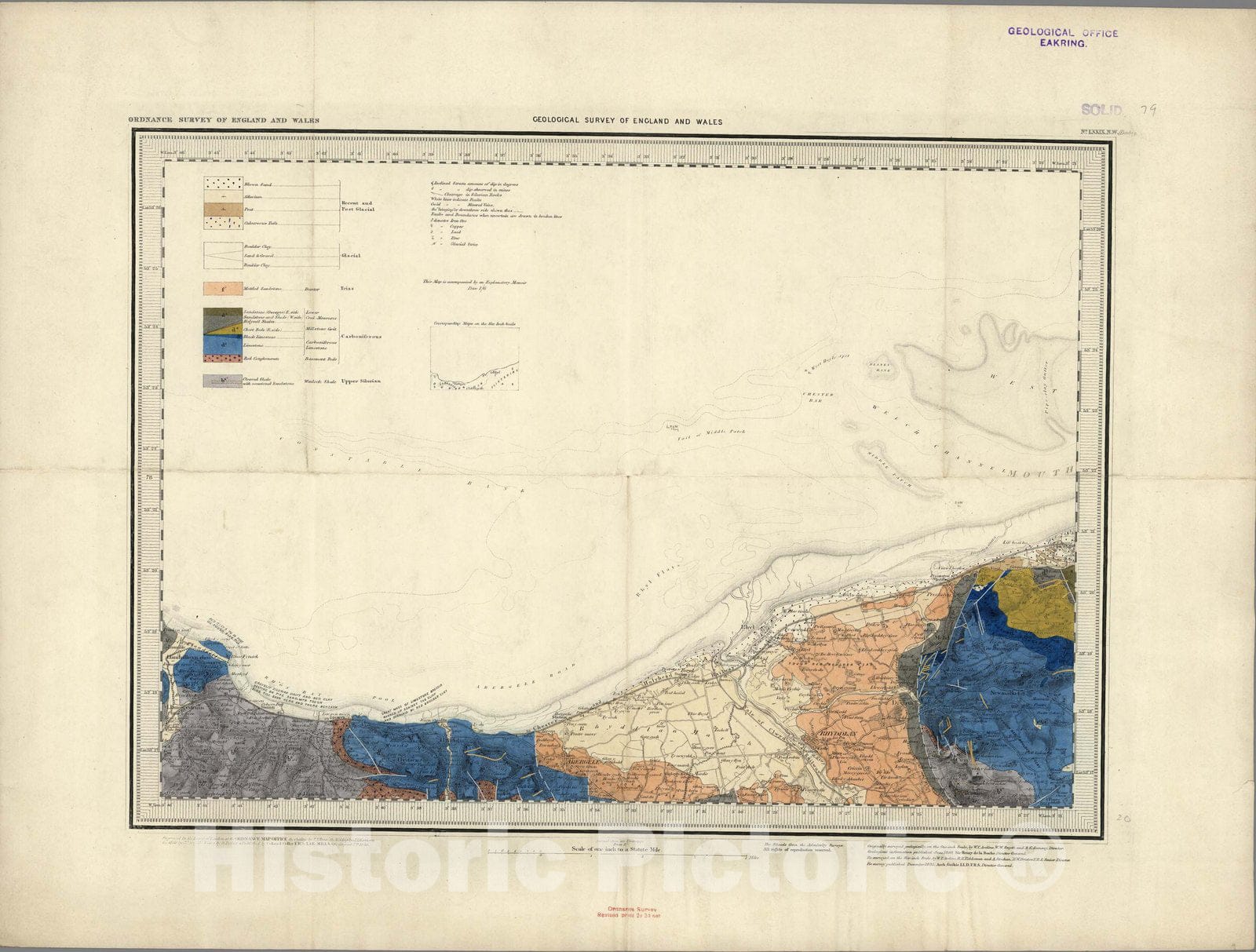 Historic Map : Geologic Atlas Map, 79. Denbigh, NW Quad. 1885 - Vintag ...