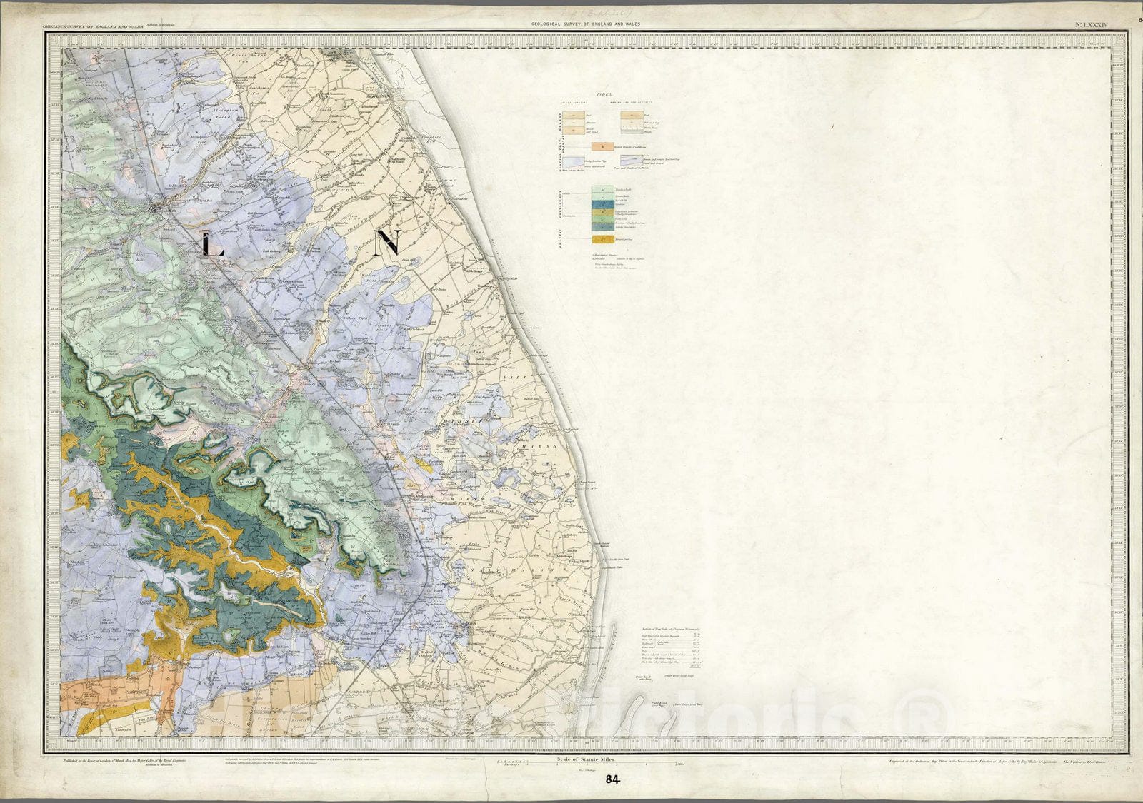 Historic Map : Geologic Atlas Map, 84. Louth. 1884 - Vintage Wall Art ...