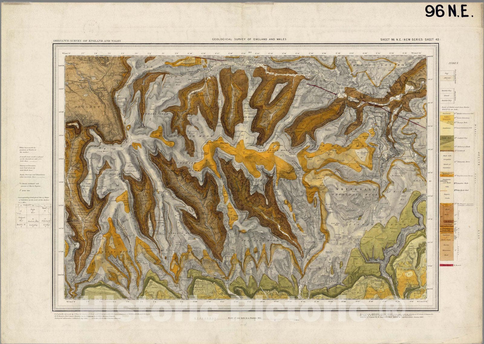Historic Map : Geologic Atlas Map, 96. Helmsley, NE Quad. 1883 - Vinta ...