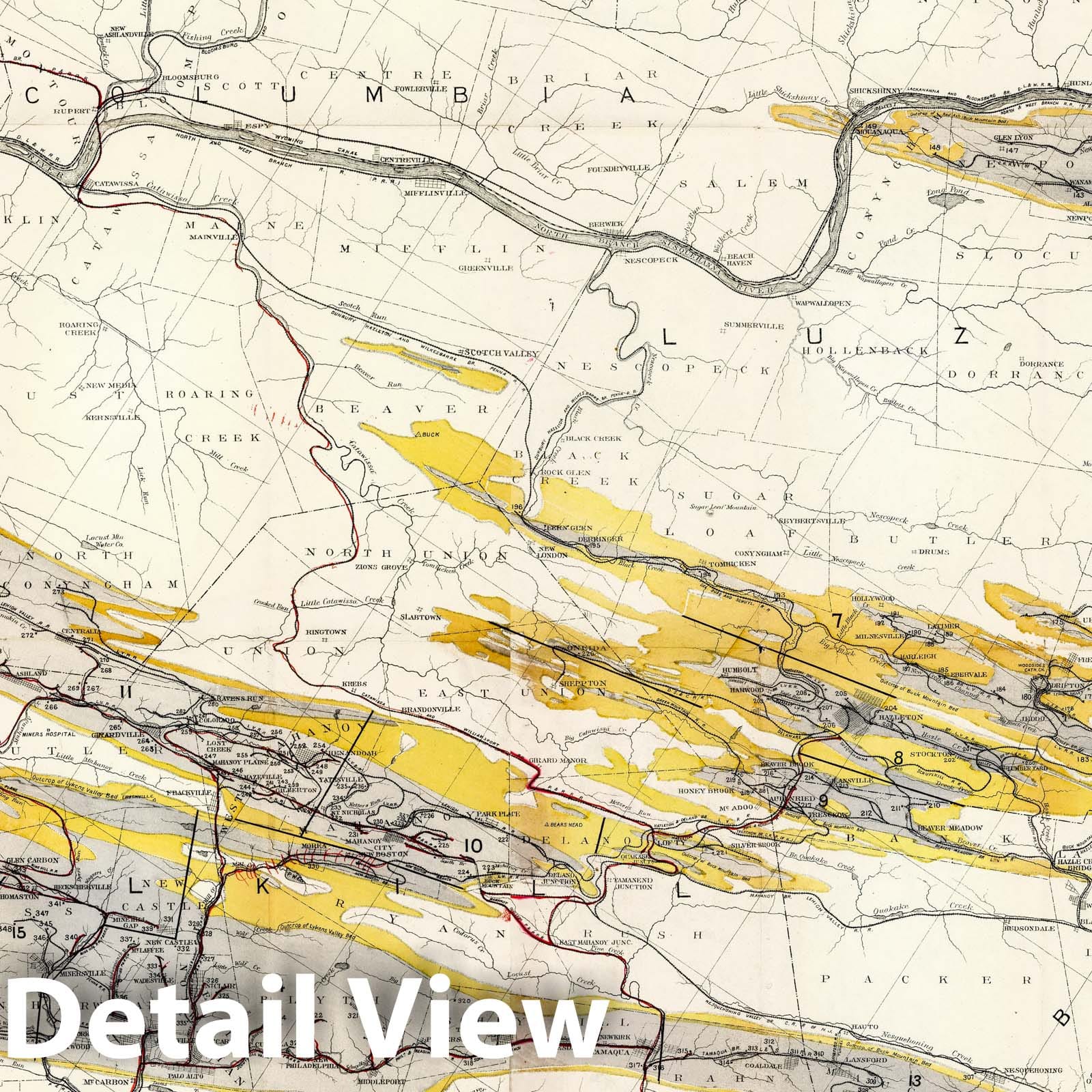 Historic Map : Composite: General Map of The Anthracite Coal Fields of ...