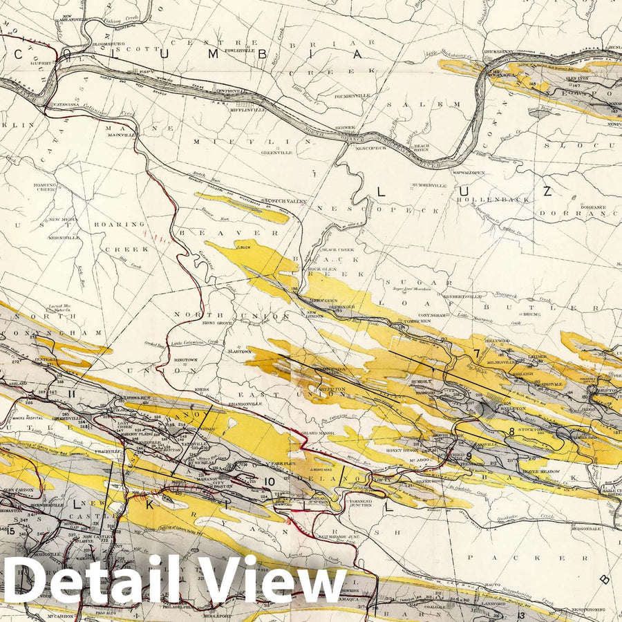 Historic Map : Composite: General Map of The Anthracite Coal Fields of ...