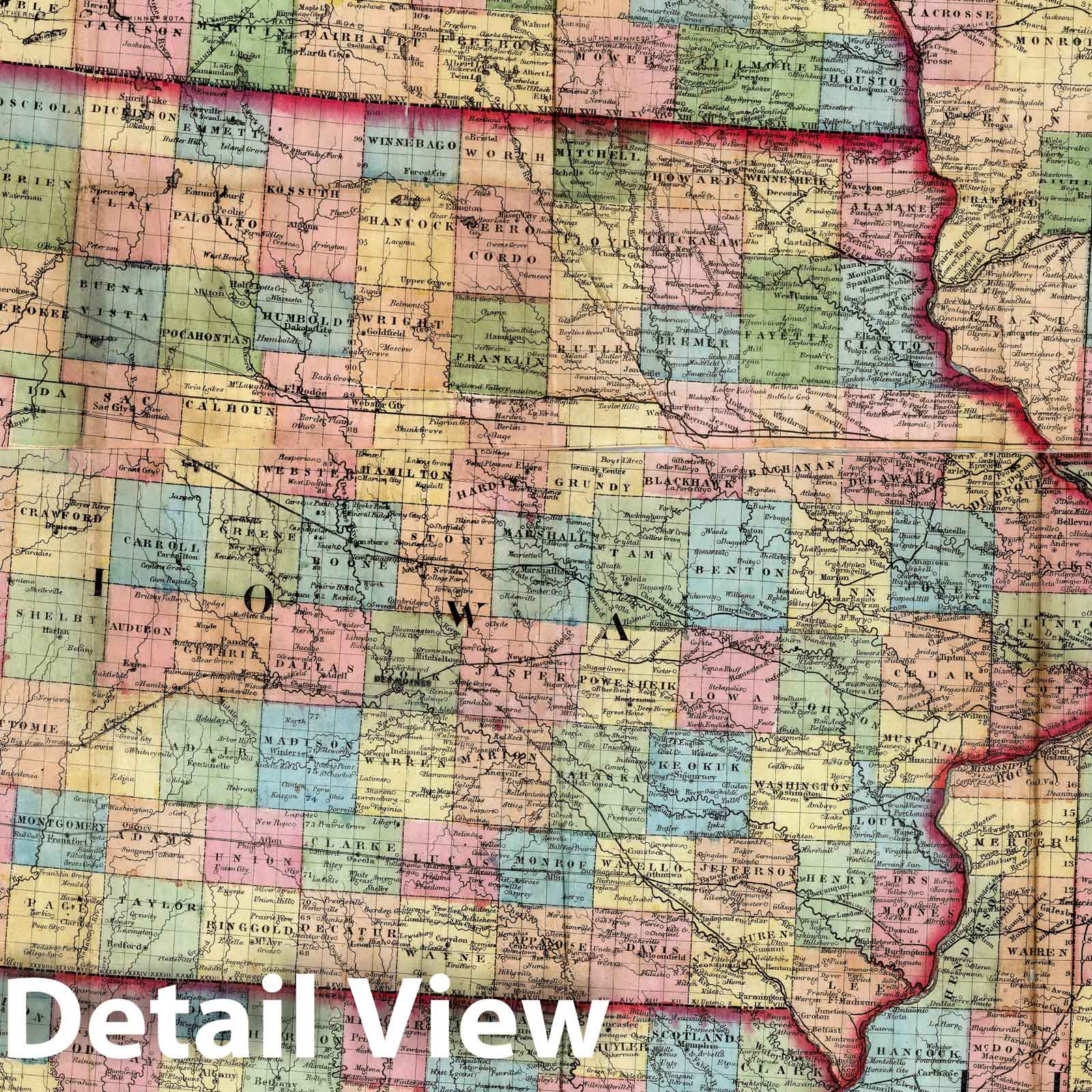 Historic Map : Composite: Map of The North Western States, 1866 - Vint ...
