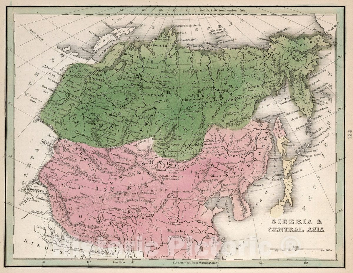 Historic Map : Siberia & Central Asia. A Comprehensive Atlas, Geograph ...