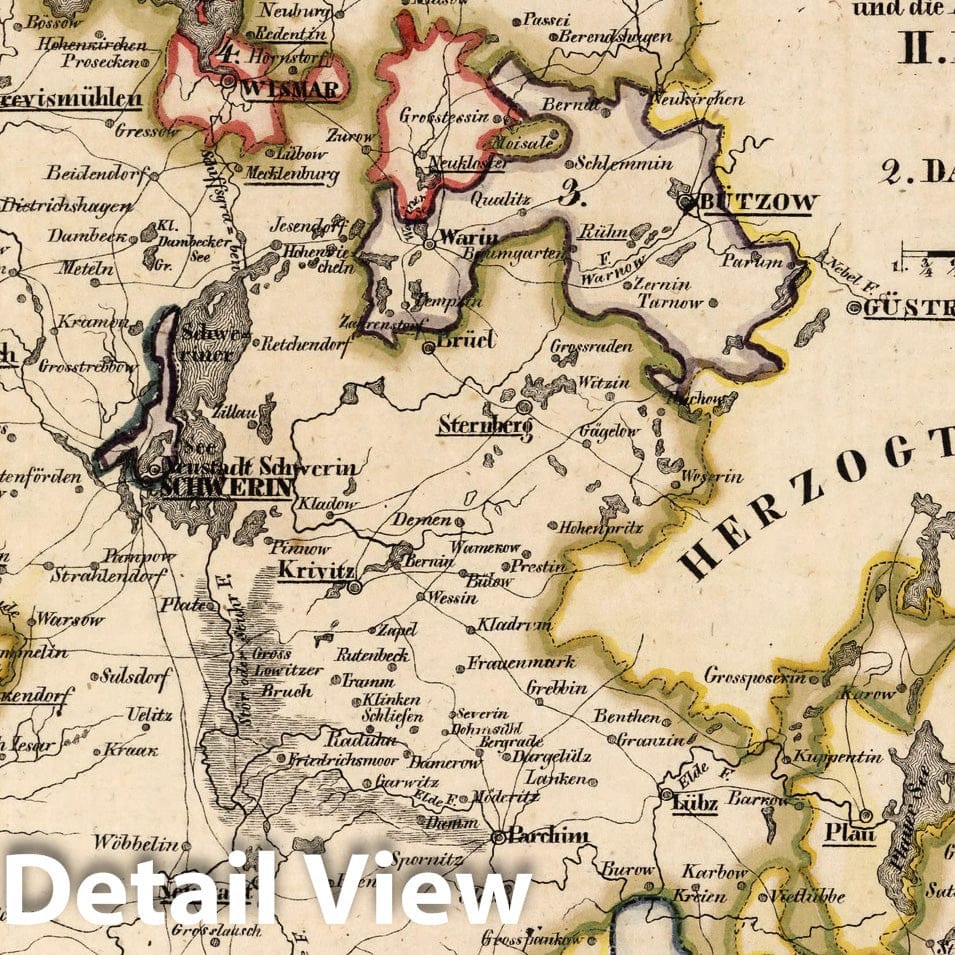 Historic Map : Germany, V. 2:6-10: VII. IX: Mecklenburg. I. Das Grossh ...