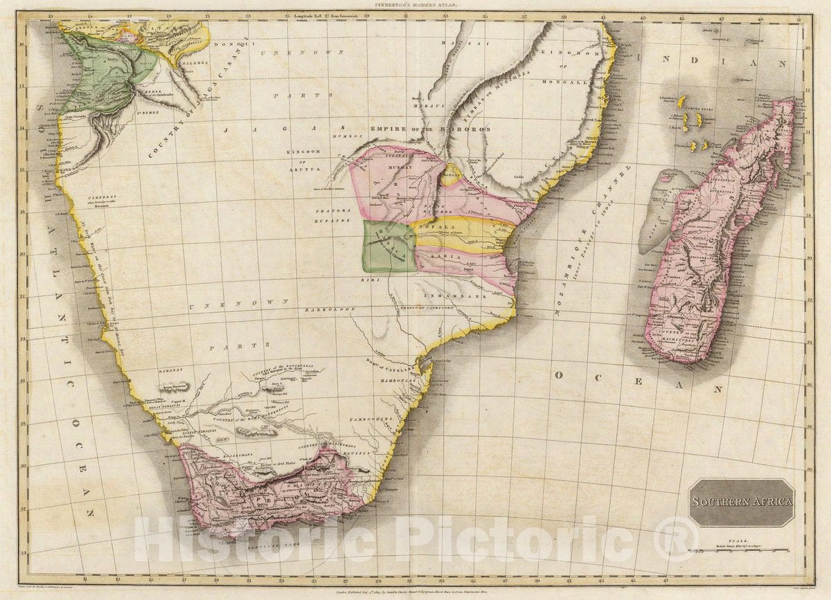 Historic Map : Southern Africa., 1815, Vintage Wall Decor – Historic ...