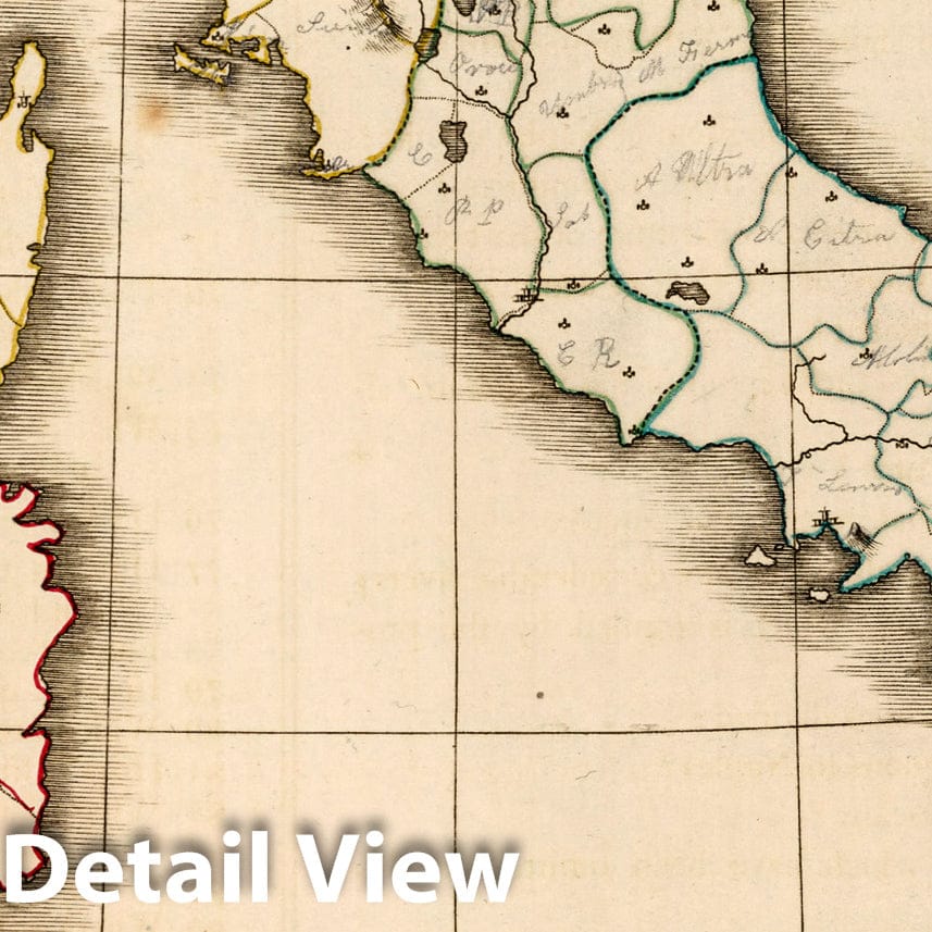 Historic Map : Italy. Copied from Wilkinson's General Atlas, 1815 Atla ...