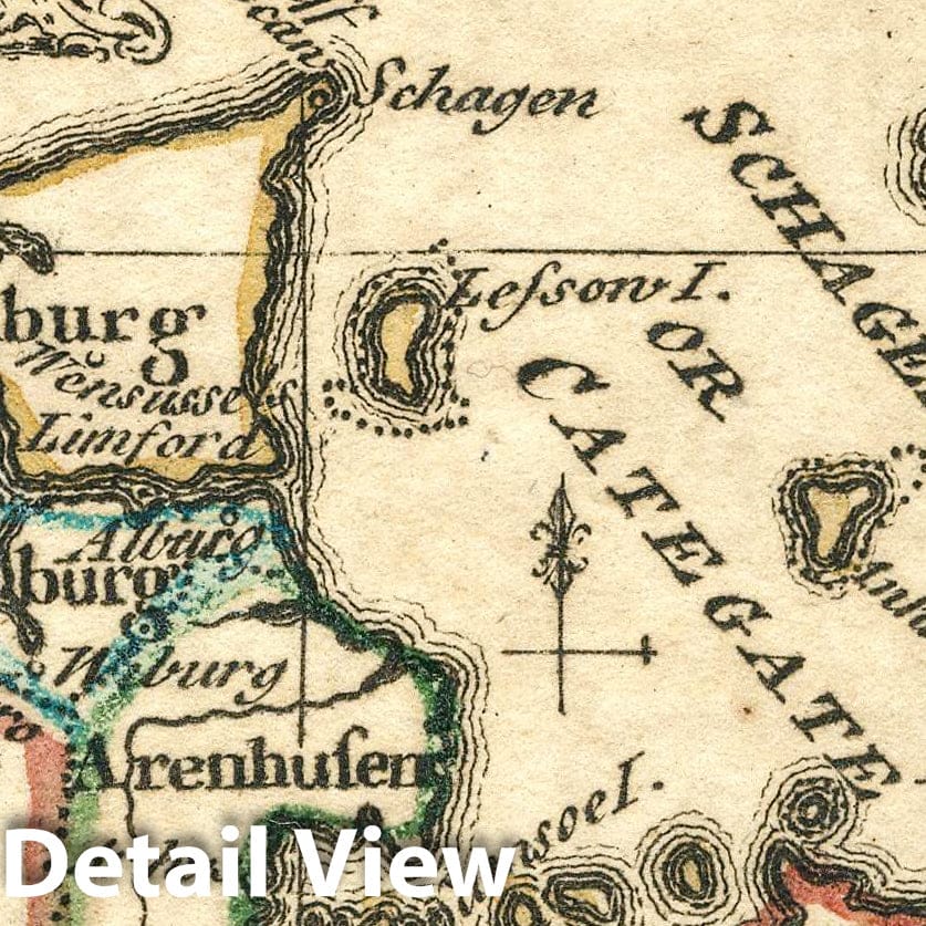 Historic Map : Denmark. Atlas Minimus or a New Set of Pocket Maps of T ...