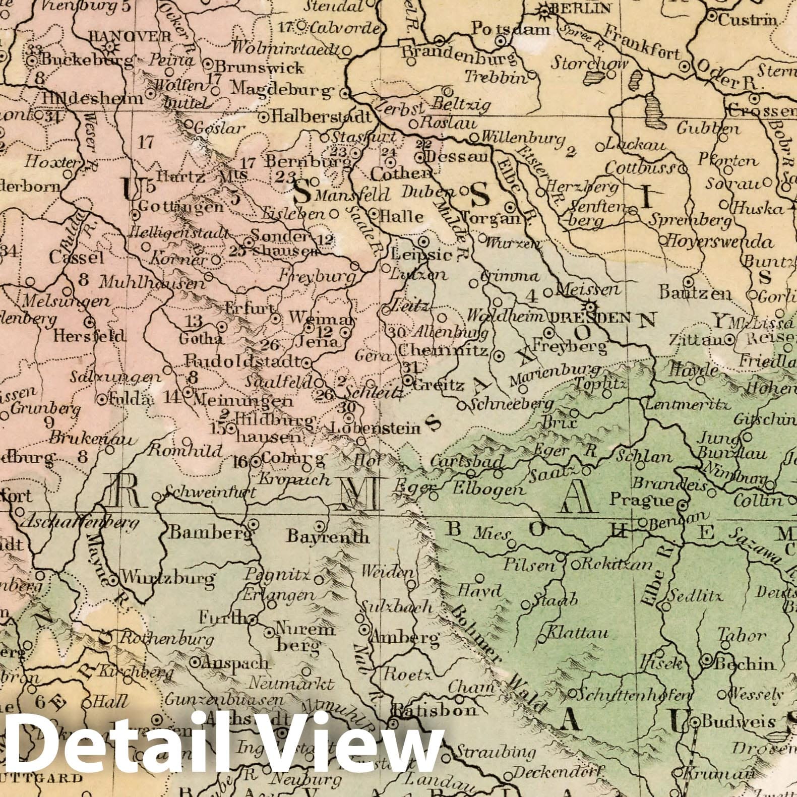 Historic Map : Germany and Switzerland. A Comprehensive Atlas, Geograp ...