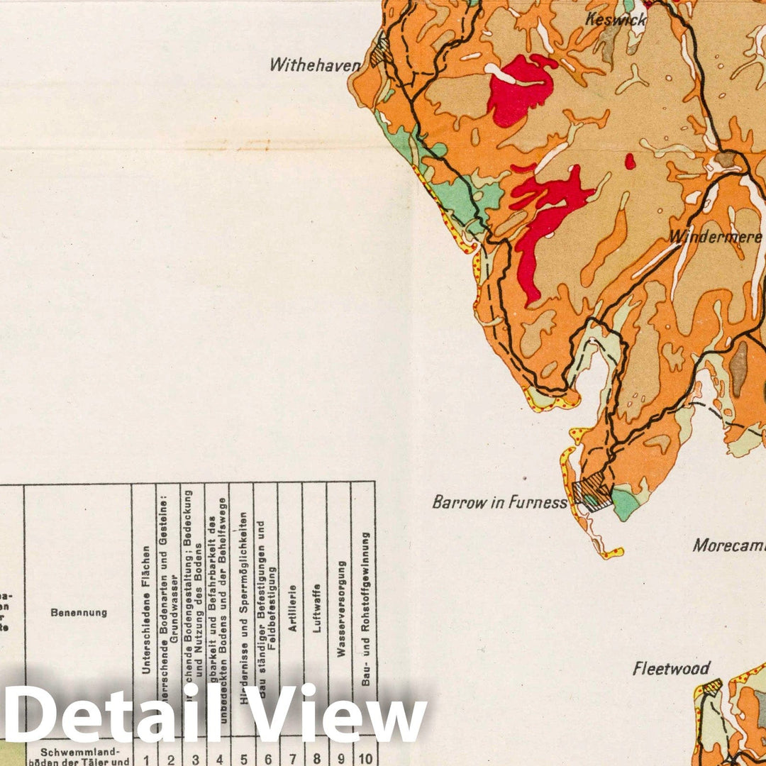 Historic Map : Geological Map of NW England and SW Scottish Coasts (Gr ...