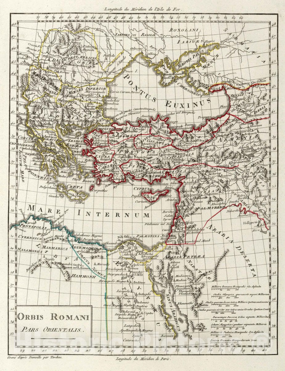 Historic Map : Mediterranean XXXVIII. Orbis Romani Pars Orientalis, 18 ...