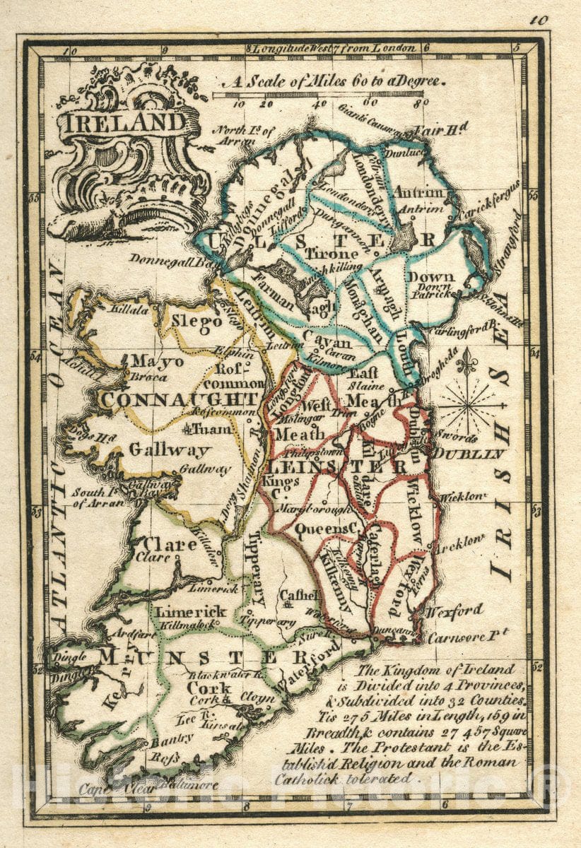 Historic Map : Ireland. Atlas Minimus or a New Set of Pocket Maps of T ...