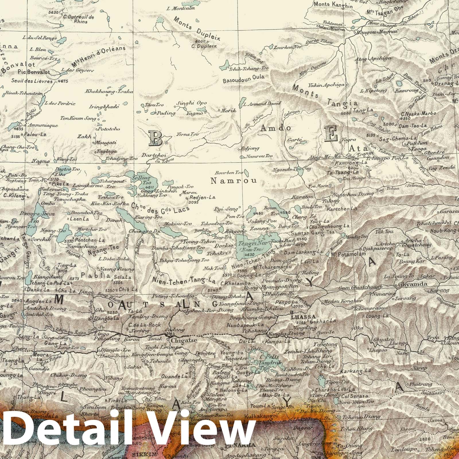 Detailed Map Of Tibet