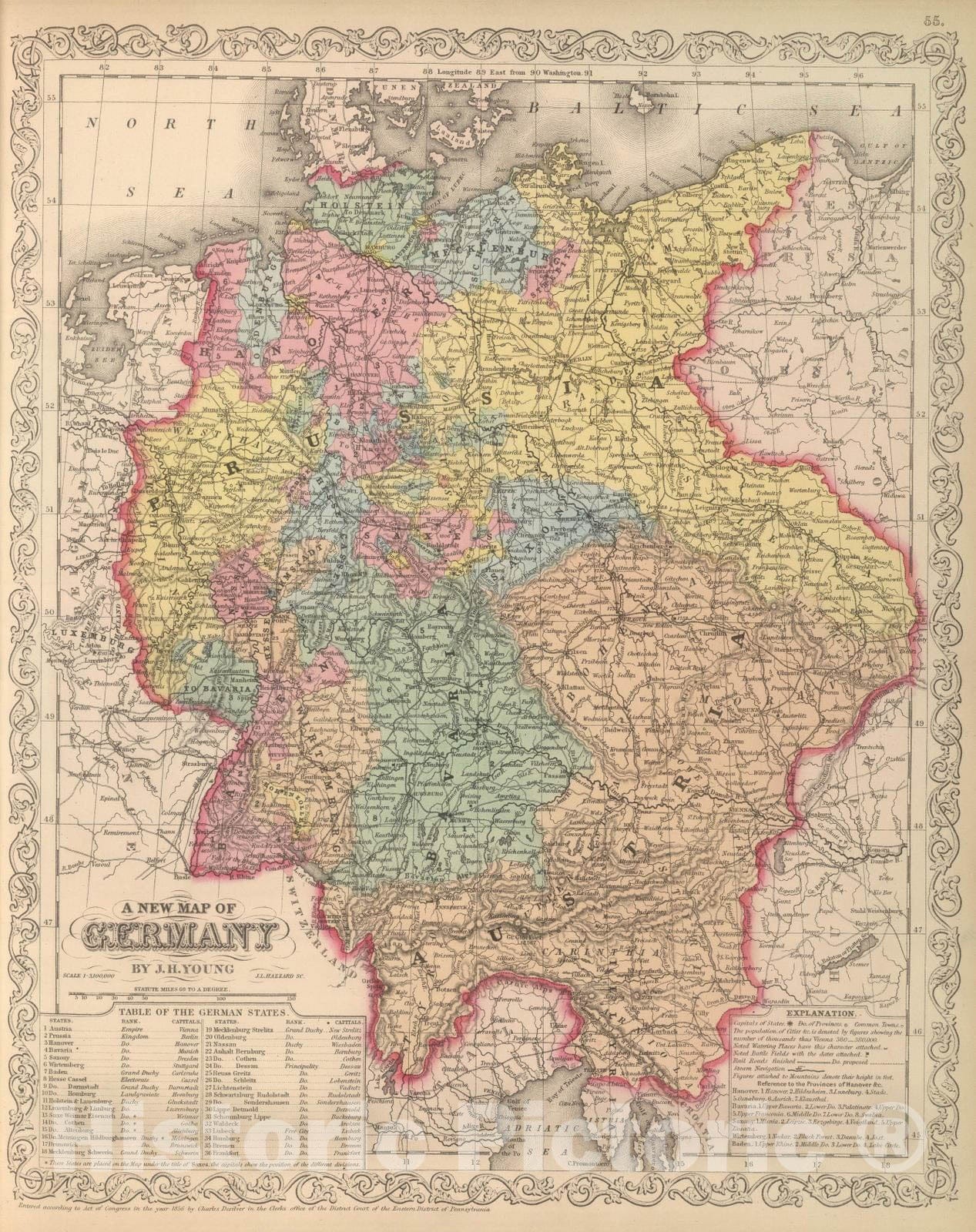 Historic Map : 1859 Germany. v1 - Vintage Wall Art – Historic Pictoric