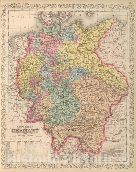 Historic Map : 1859 Germany. v1 - Vintage Wall Art – Historic Pictoric