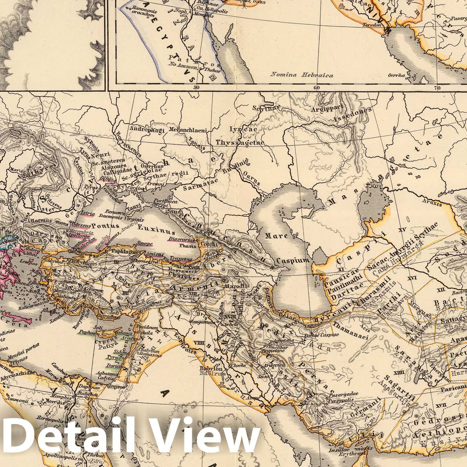 Historic Map : Iran; Iraq, Middle East, Eastern Hemisphere 1865 Orbis ...
