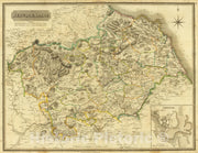Historic Map : National Atlas - 1832 Berwick-shire. - Vintage Wall Art ...