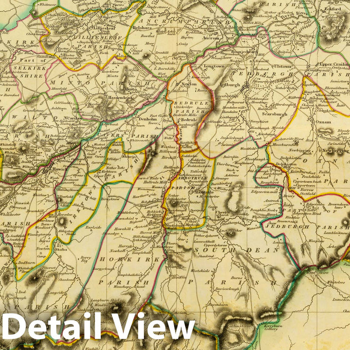 Historic Map : National Atlas - 1832 Composite: Roxburgh Shire. - Vint ...