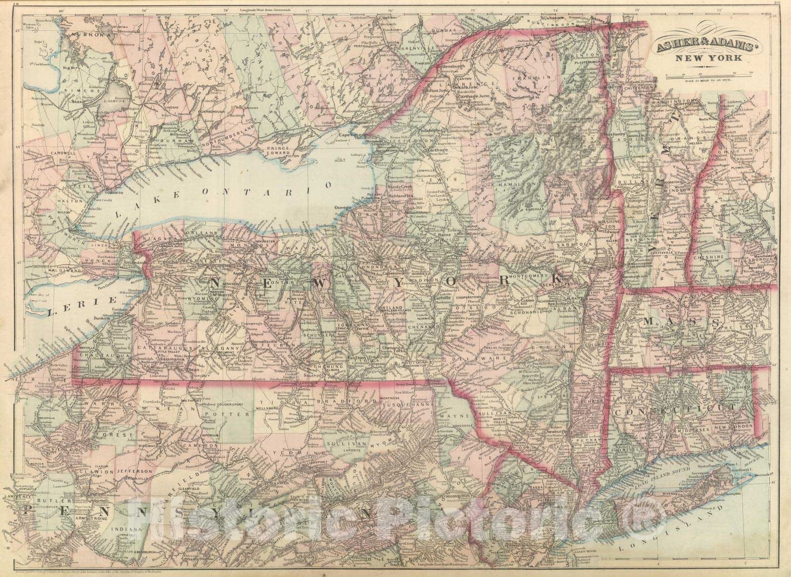 Historic Map : Commercial Reference Book - 1875 New York. - Vintage Wa ...