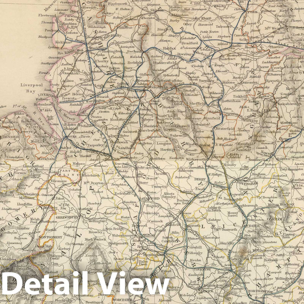 Historic Map : 1847 Composite: England and Wales Railway Map. - Vintag ...