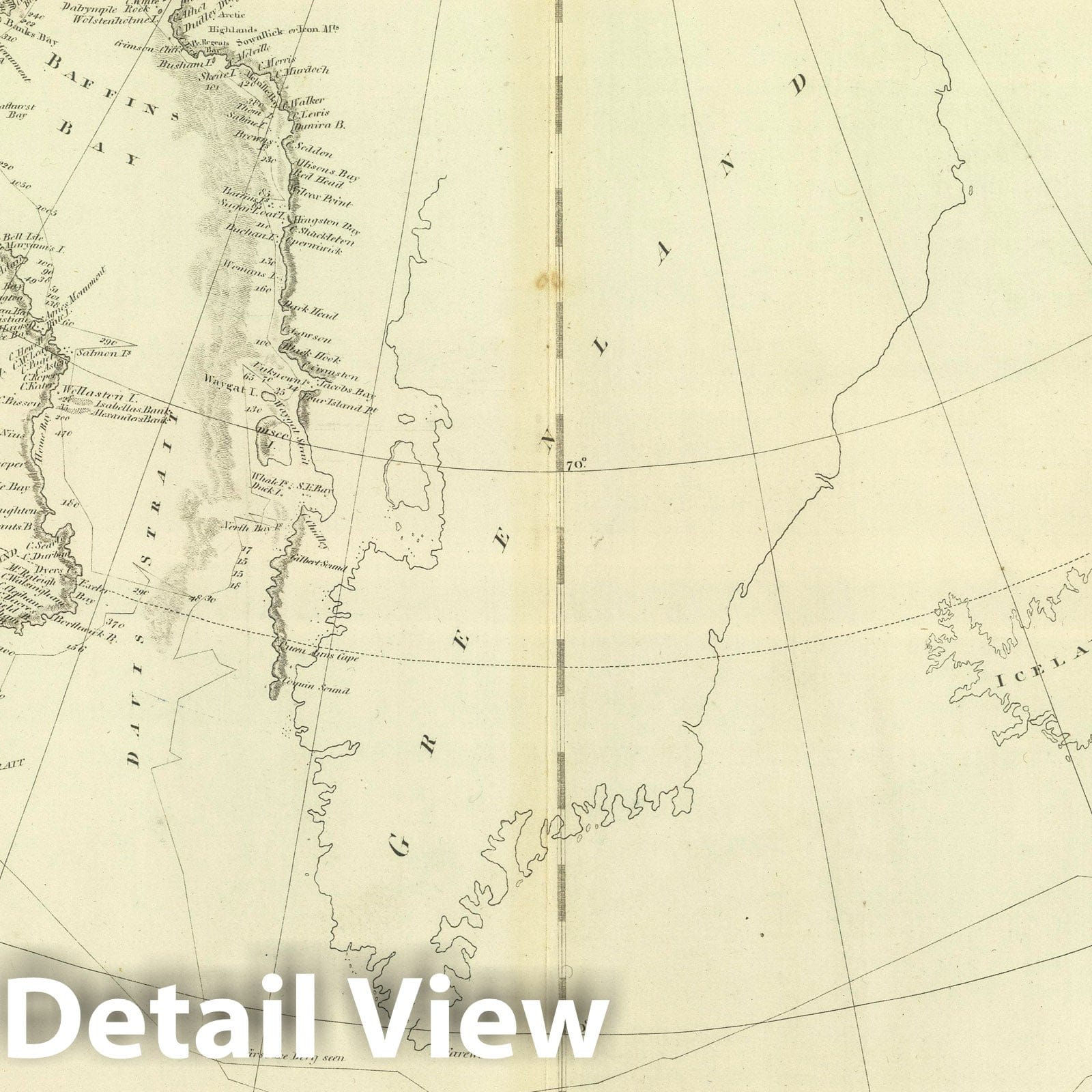 Historic Map : 1824 A General Chart, Davis Straits & Baffin Islands Ba ...