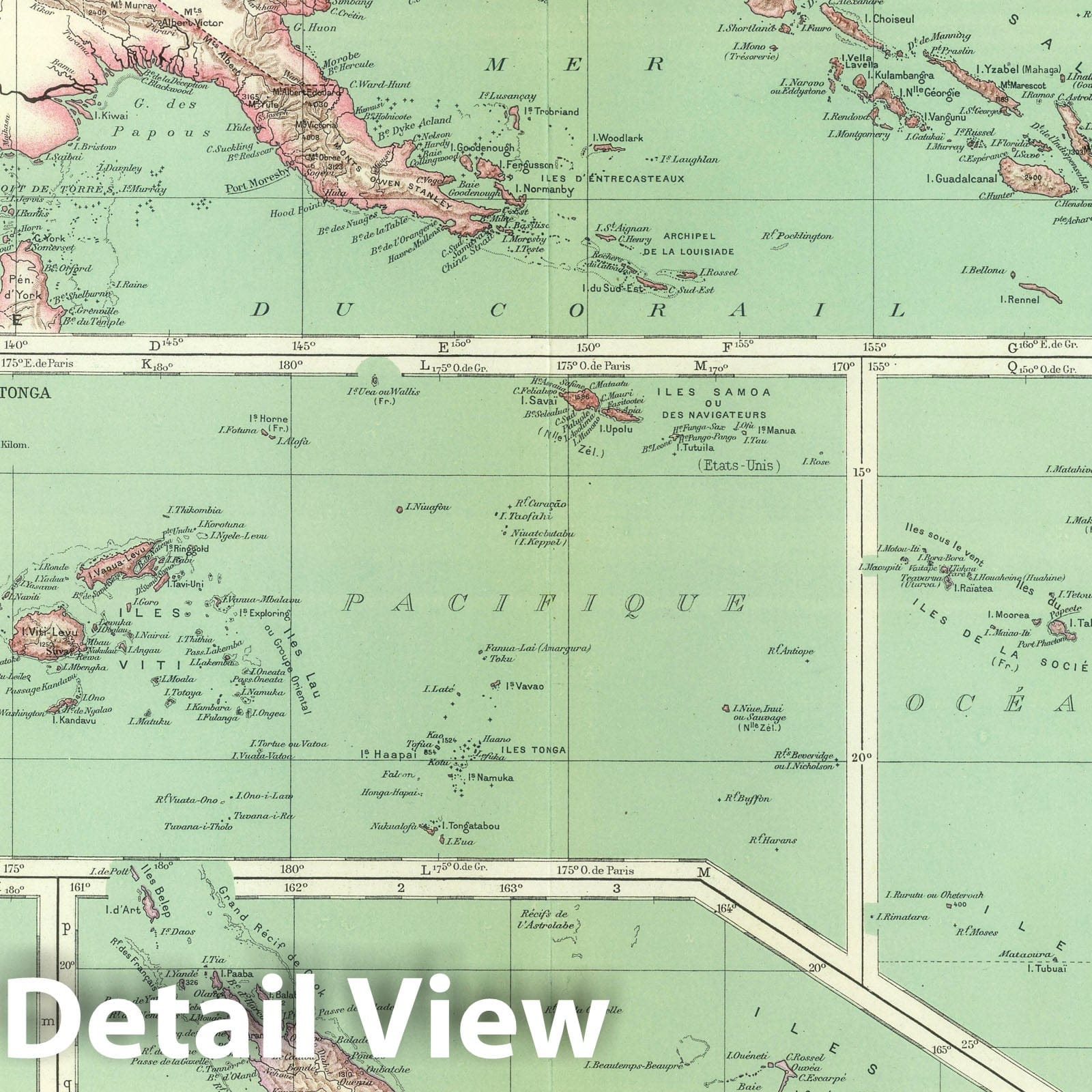 Historic Map : New Zealand; French Polynesia, Oceania, Pacific 1931 Pr ...