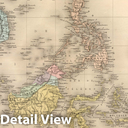 Historic Map : Indonesia; Philippines, 1892 Indo-Chine et Archipel D'A ...