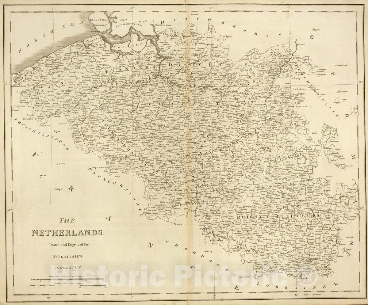 Historic Wall Map : 1814 Netherlands. - Vintage Wall Art – Historic ...