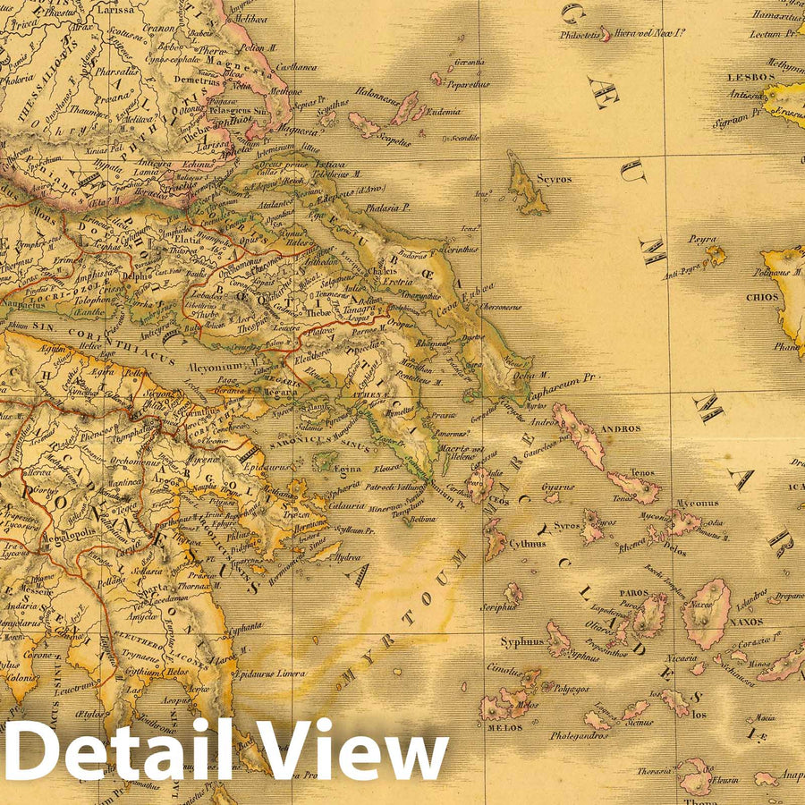Historic Map : Albania; Greece, 1840 Grece Ancienne, Macedoine, Thrace ...