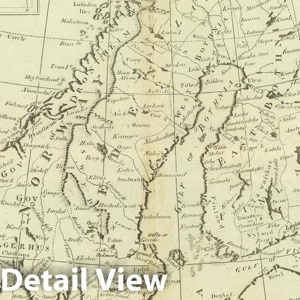 Historic Map : 1824 Sweden, Denmark, Norway, and Finland from the Best ...