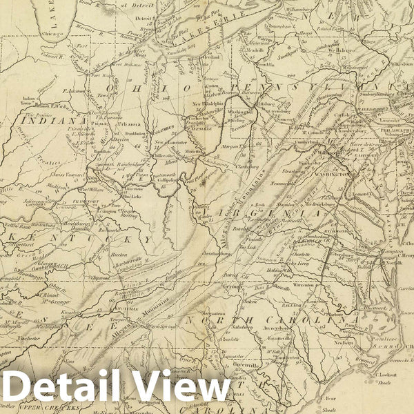 Historic Map : 1824 Map of the United States of America. - Vintage Wal ...