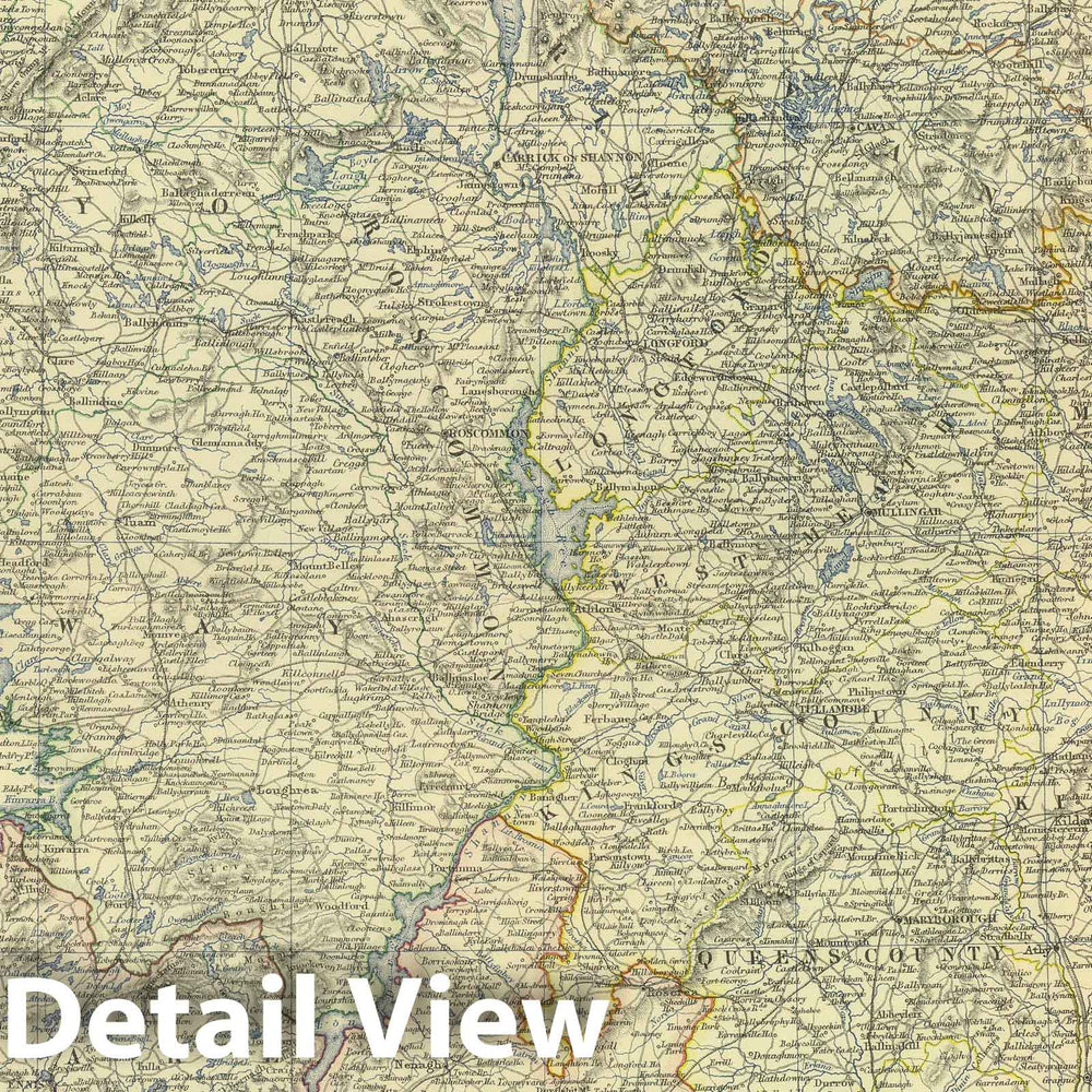 Historic Map : 1879 Ireland. - Vintage Wall Art – Historic Pictoric