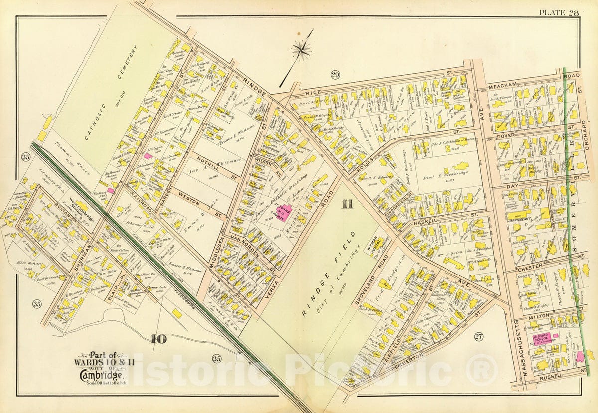 Historic Map : City Atlas - 1903 28. Wards 10-11. - Vintage Wall Art ...