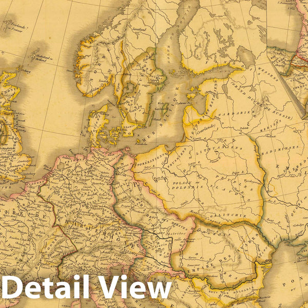 Historic Map : 1826 L'Europe sous l'Empire de Charlemagne. v1 - Vintag ...