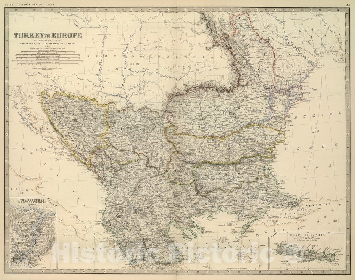 Historic Map : 1879 Turkey In Europe. - Vintage Wall Art - Historic ...