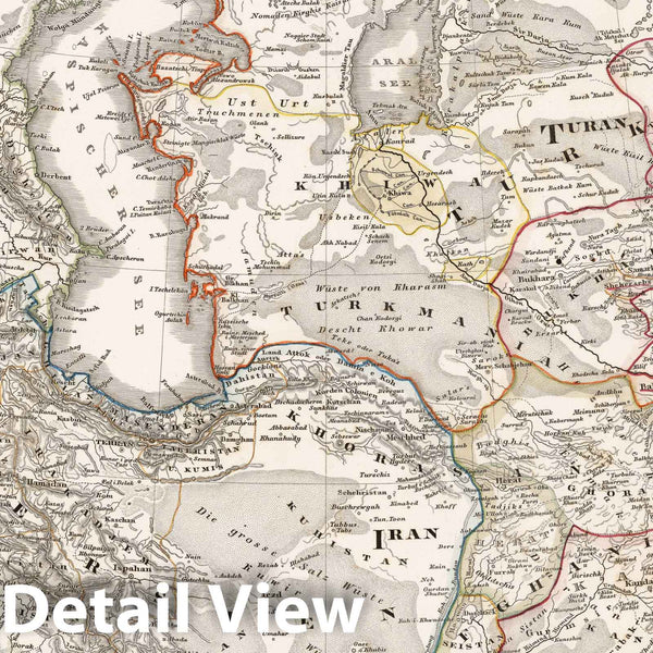 Historic Map - World Atlas - 1850 Iran und Turan (Kazakhstan), Persien ...