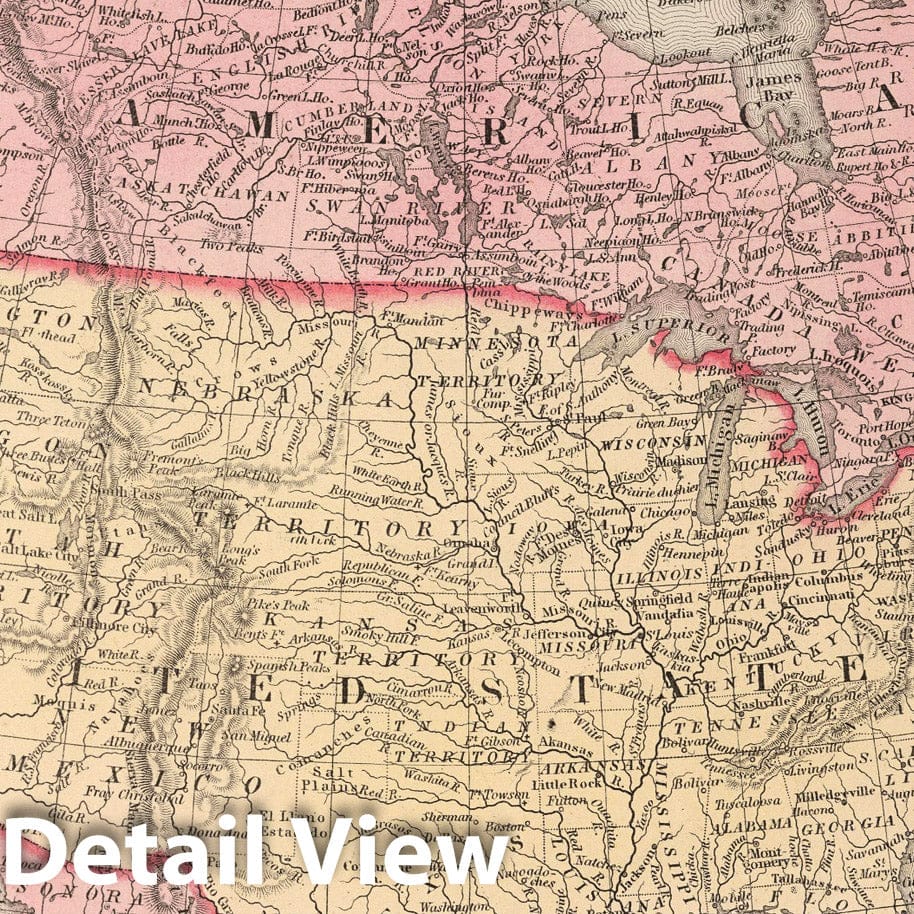Historic Map : 1857 North America : Vintage Wall Art – Historic Pictoric