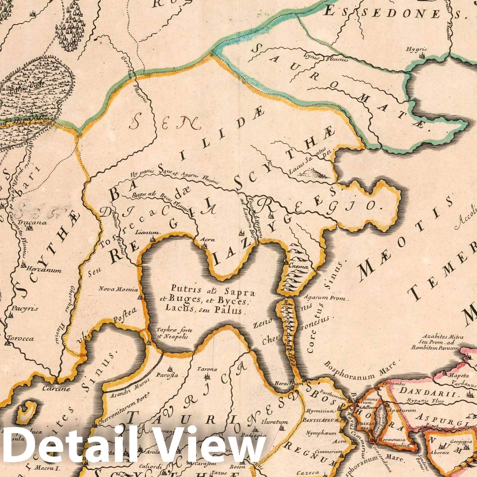 Historic Map : 1665 Cimmeria, Crimea, Ukraine and Russia. - Vintage Wa ...