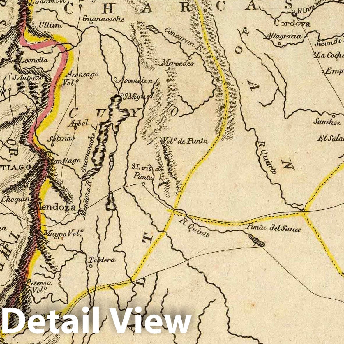 Historic Wall Map : 1814 Chili And Part Of The Viceroyalty Of La Plata ...