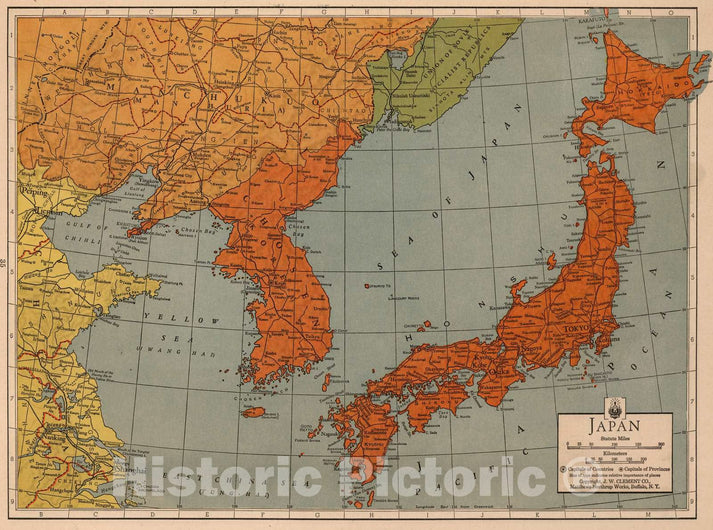Historic Map : 1943 Japan - Vintage Wall Art – Historic Pictoric