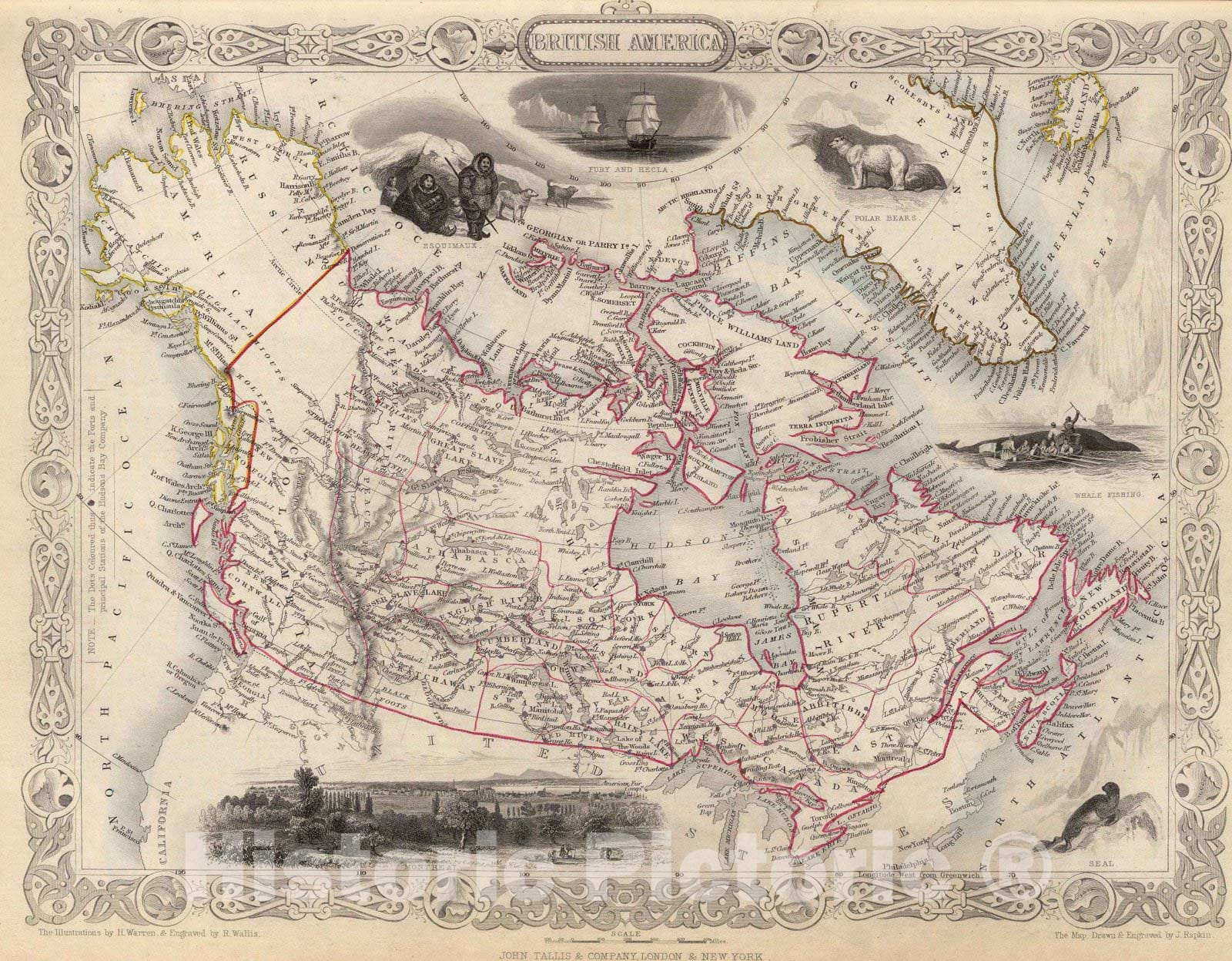 Historic Map : 1851 British America. - Vintage Wall Art – Historic Pictoric