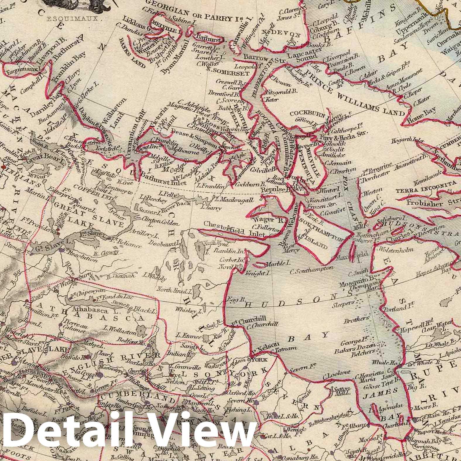 Historic Map : 1851 British America. - Vintage Wall Art – Historic Pictoric