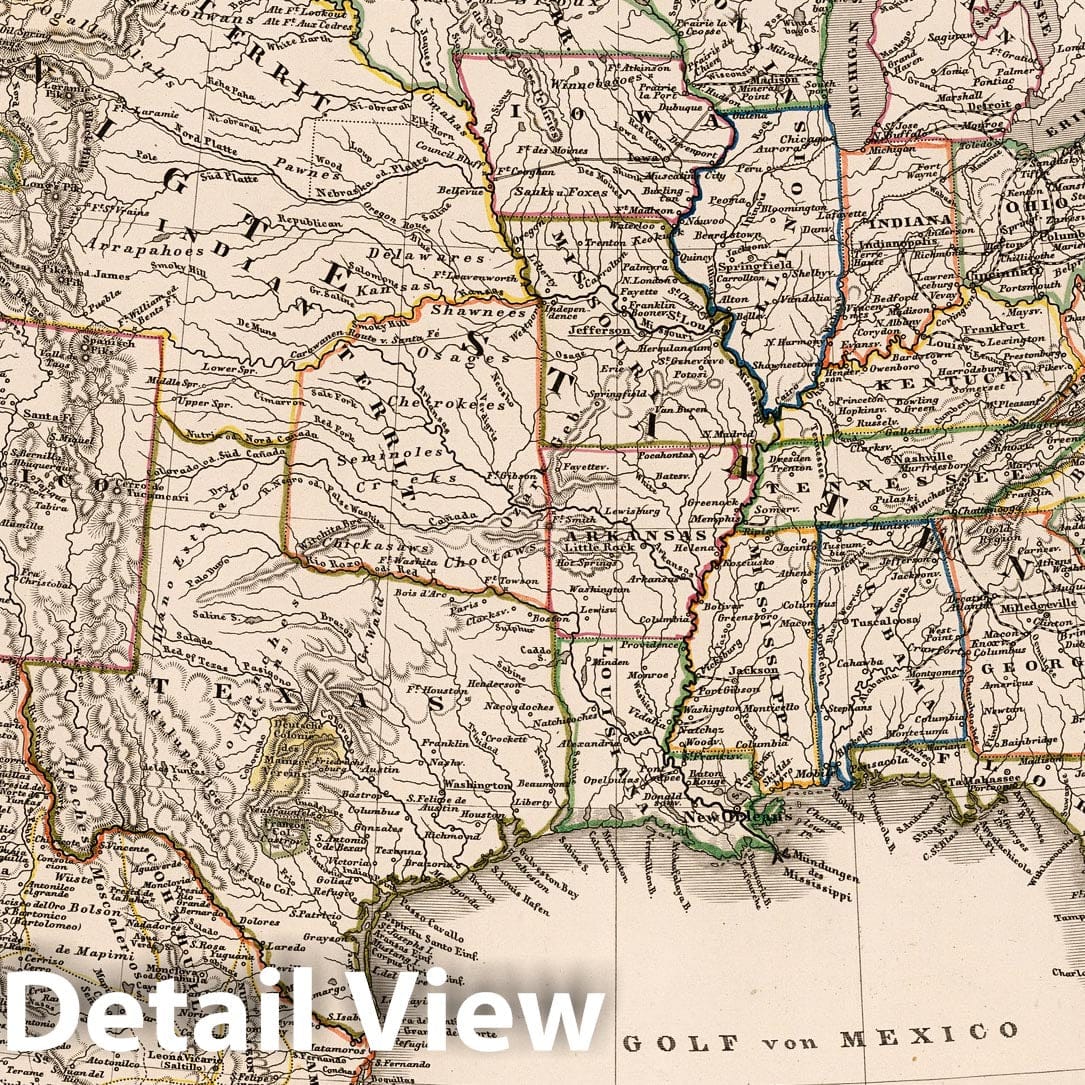 Historic Map : 1852 Nord-Amerika (North America). - Vintage Wall Art ...