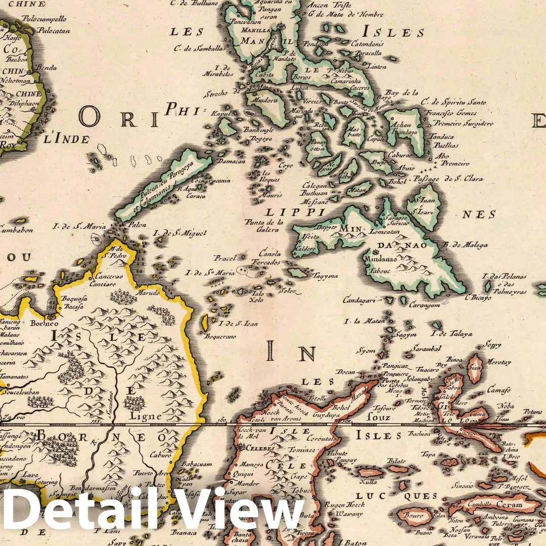 Historic Map : Philippines, 1654 Philippines, Indonesia, and Malaysia ...